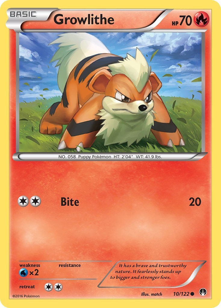 Pokemon Growlithe Card
