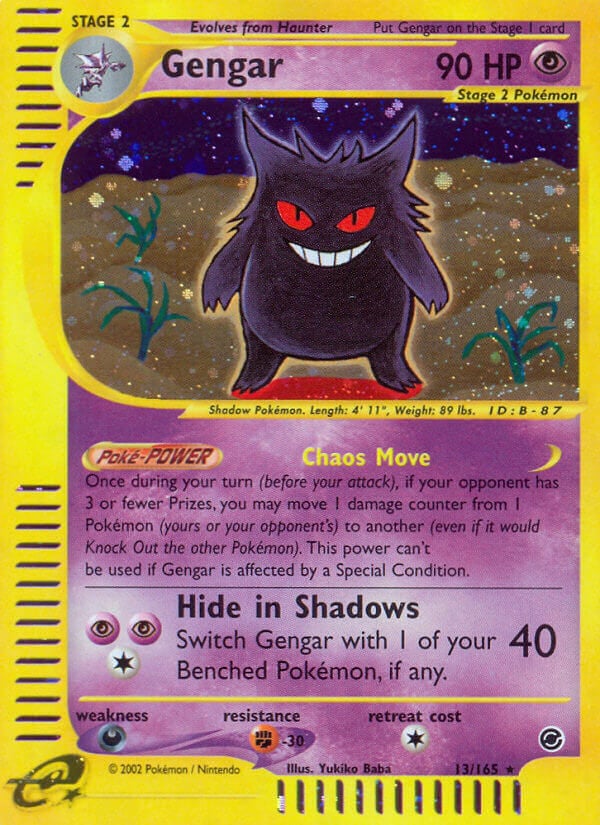 Gengar [Chaos Move | Hide in Shadows] Expedition Base Set | Pokémon ...