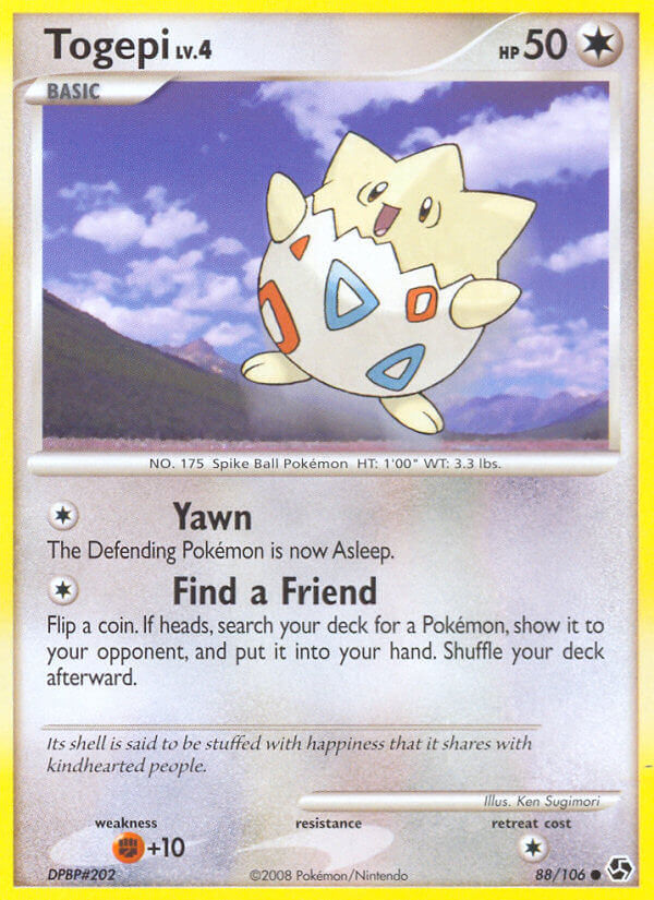 Togepi Lv.4 [Yawn | Find a Friend] Incontri Leggendari | Pokémon ...