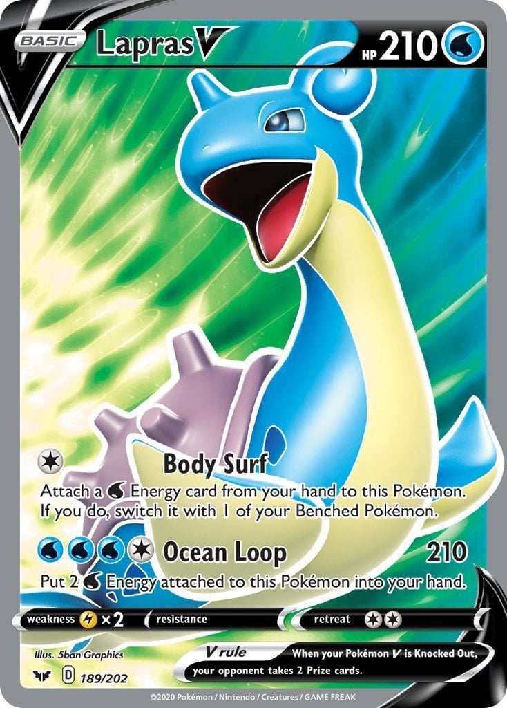 Lapras V [Surf Libero | Circuito Oceanico] Spada e Scudo | Pokémon ...