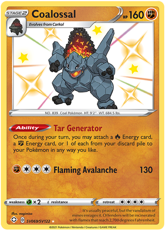 Coalossal Shining Fates | Pokémon | CardTrader