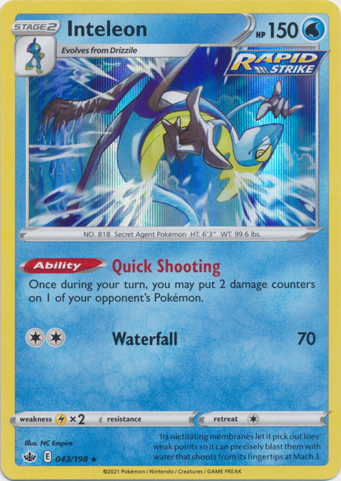 Inteleon [Quick Shooting | Waterfall] Chilling Reign | Pokémon | CardTrader