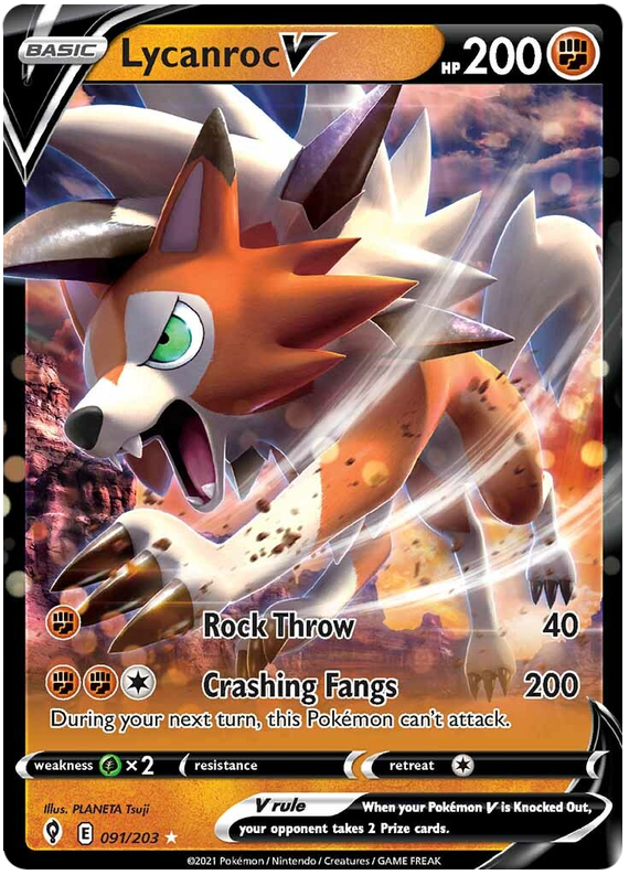 Lycanroc V [Sassata | Schiantazanne] Evoluzioni Eteree | Pokémon ...