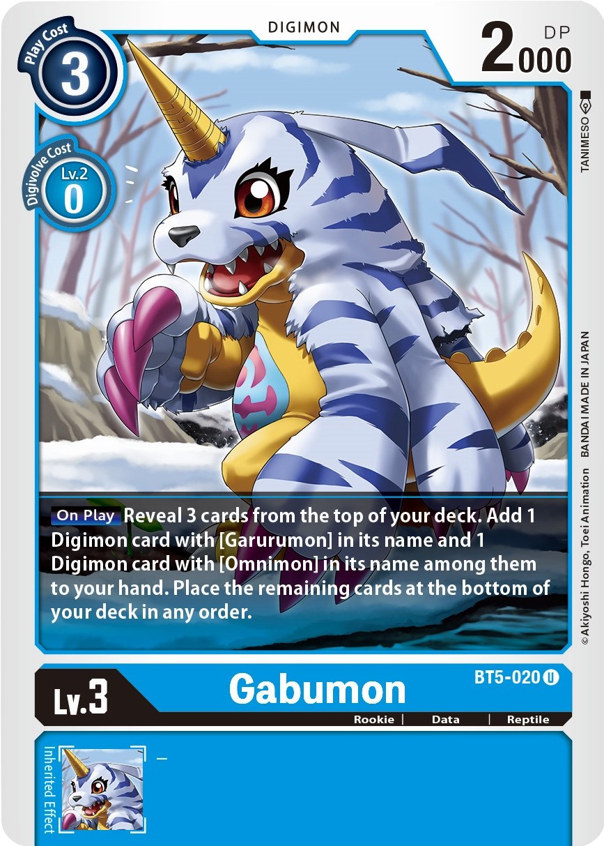 Gabumon BT-05: Battle Of Omni | Digimon | CardTrader