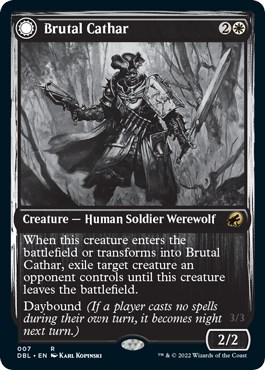 Brutal Cathar // Moonrage Brute Innistrad: Double Feature | Magic ...