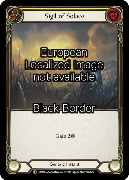 Sigil of Solace - Yellow History Pack 1 - Black Label | Flesh and Blood ...