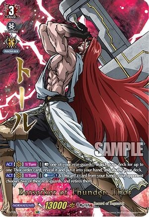 Berserker of Thunder, Thor [D Format] Record of Ragnarok | Vanguard ...
