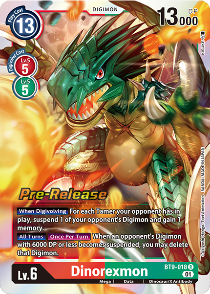 Dinorexmon BT-09: X Record Pre-Release | Digimon | CardTrader