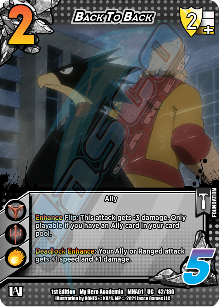 Back to Back My Hero Academia: Series 01 | My Hero Academia | CardTrader