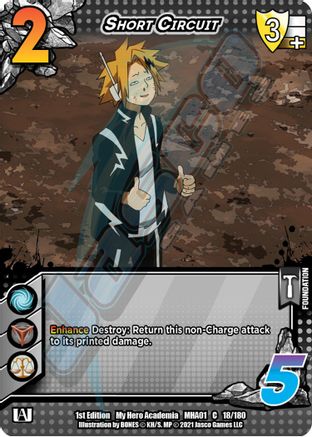 Short Circuit My Hero Academia: Series 01 | My Hero Academia | CardTrader