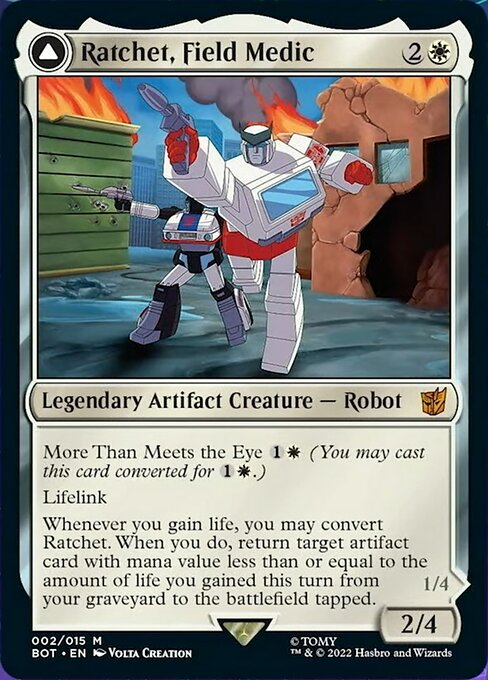 Ratchet, Field Medic // Ratchet, Rescue Racer Universes Beyond ...