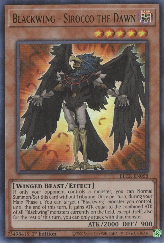 Blackwing - Sirocco the Dawn Battles of Legend: Crystal Revenge | Yu-Gi ...