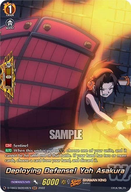 Deploying Defense! Yoh Asakura SHAMAN KING | Vanguard | CardTrader