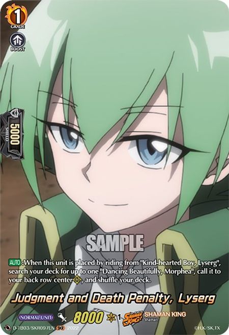 Judgment and Death Penalty, Lyserg SHAMAN KING | Vanguard | CardTrader