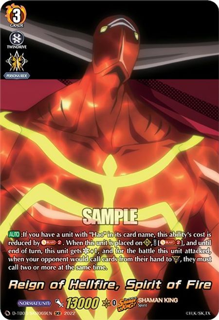 Reign of Hellfire, Spirit of Fire SHAMAN KING | Vanguard | CardTrader