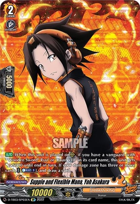 Supple And Flexible Mana Yoh Asakura Shaman King Vanguard Cardtrader