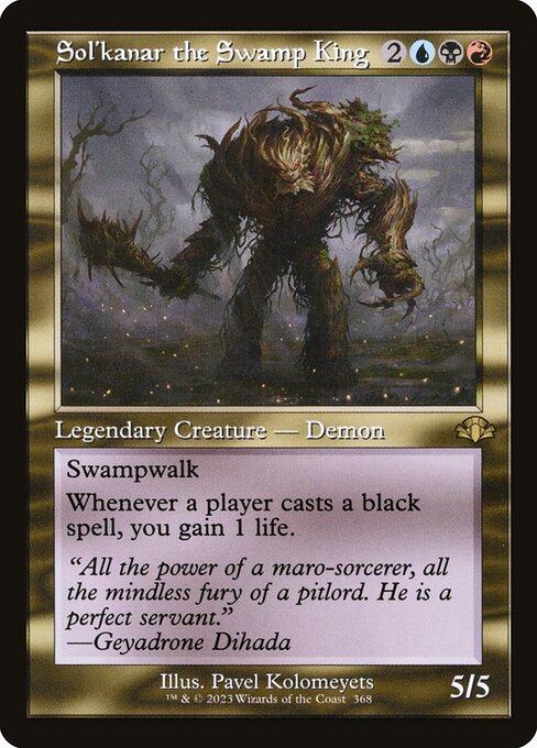 Sol'kanar the Swamp King Dominaria Remastered Collectors | Magic ...