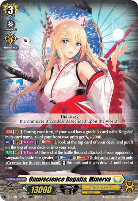Omniscience Regalia, Minerva Minerva Rising | Vanguard | CardTrader