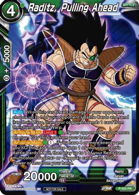 Raditz, Pulling Ahead Promo | Dragon Ball Super | CardTrader