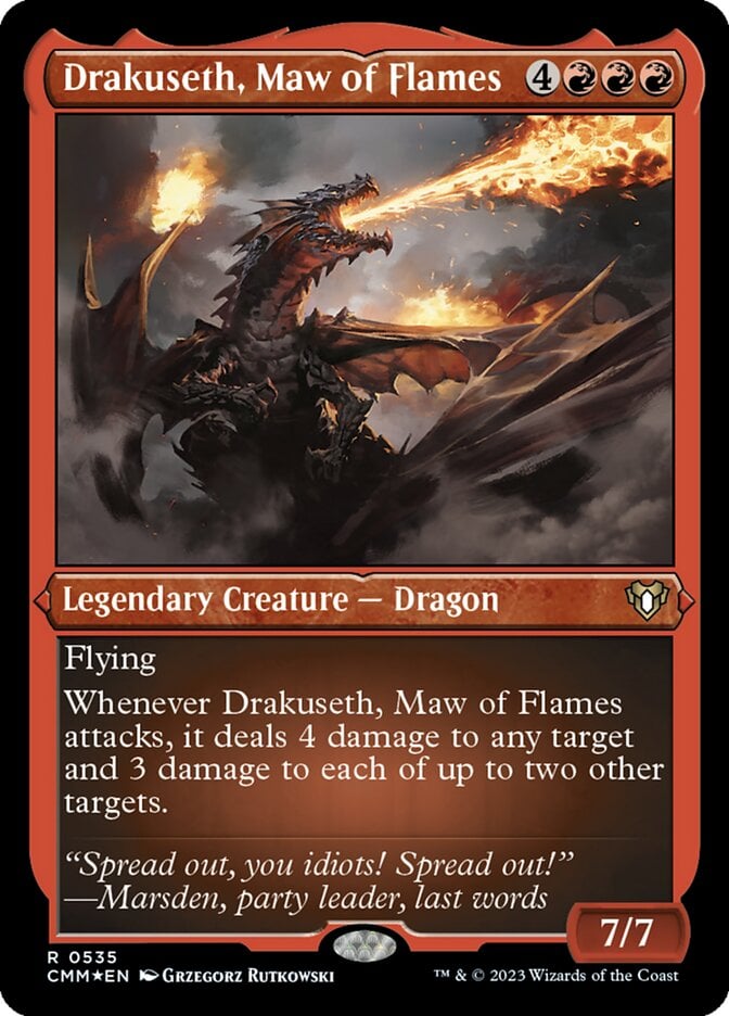 Drakuseth, Maw of Flames Commander Masters Collectors | Magic | CardTrader