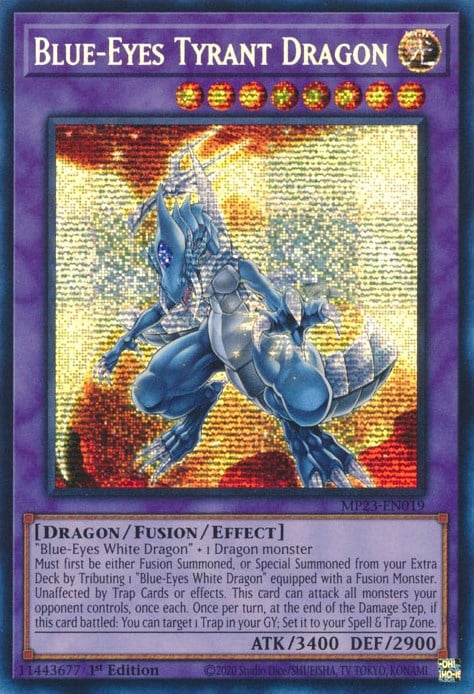 Blue-Eyes Tyrant Dragon 25th Anniversary Tin: Dueling Heroes Mega Pack ...