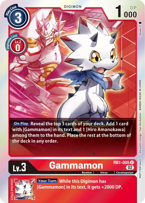 Gammamon Resurgence Booster | Digimon | CardTrader