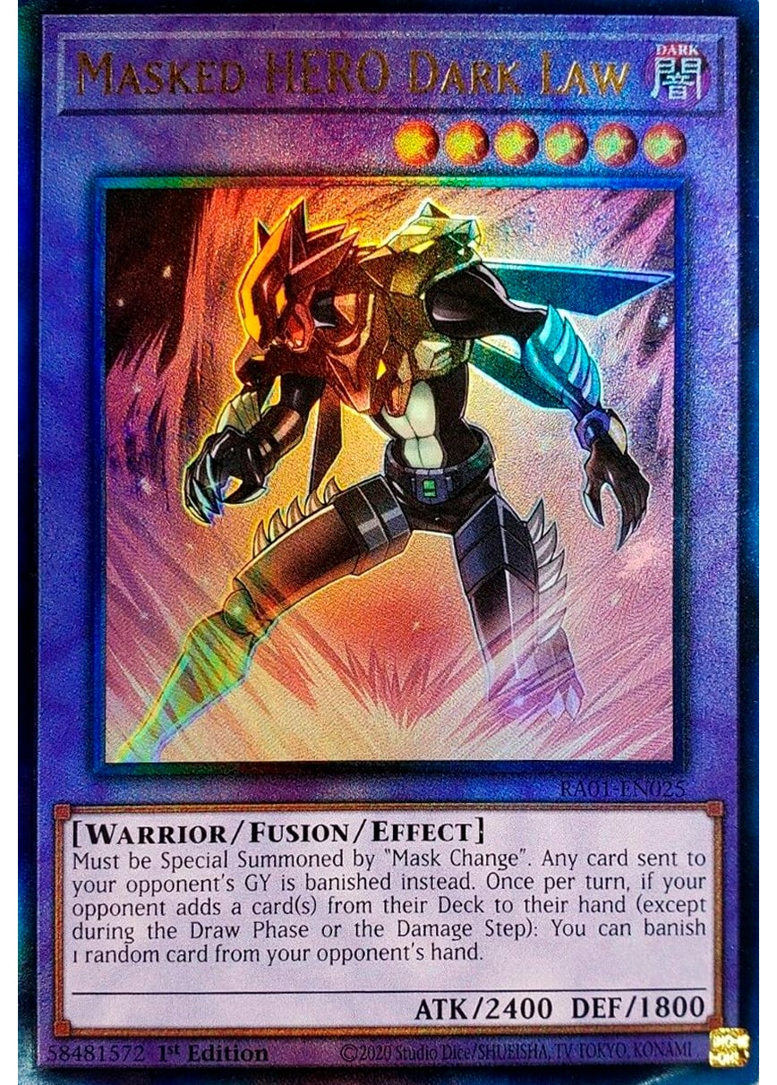 Masked Hero Dark Law Masked HERO Dark Law Yugioh Card For Sale In San