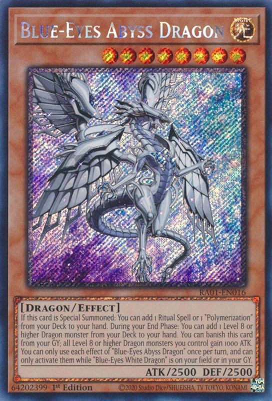 Blue-Eyes Abyss Dragon 25th Anniversary Rarity Collection | Yu-Gi-Oh ...