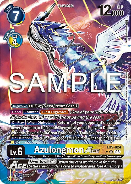 Azulongmon Ace EX05: Animal Colosseum | Digimon | CardTrader