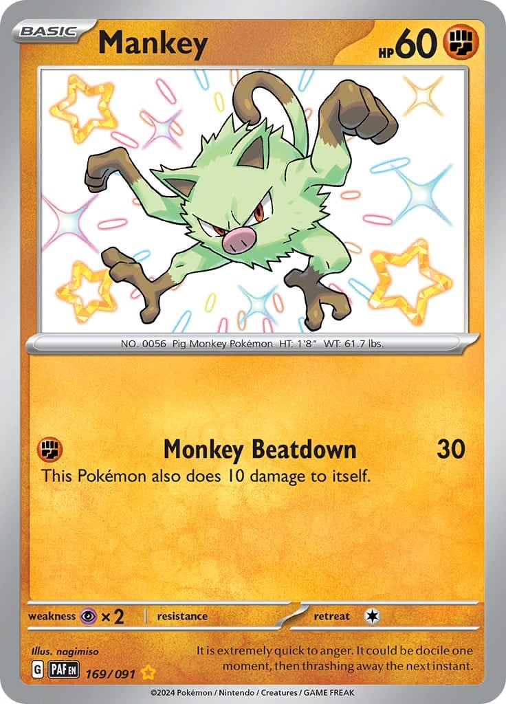 Mankey Paldean Fates | Pokémon | CardTrader