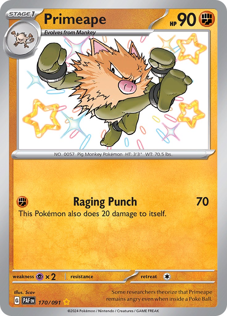 Primeape Paldean Fates | Pokémon | CardTrader