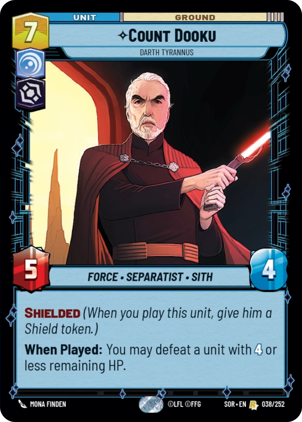 Conde Dooku, Darth Tyranus Spark of Rebellion | Star Wars | CardTrader