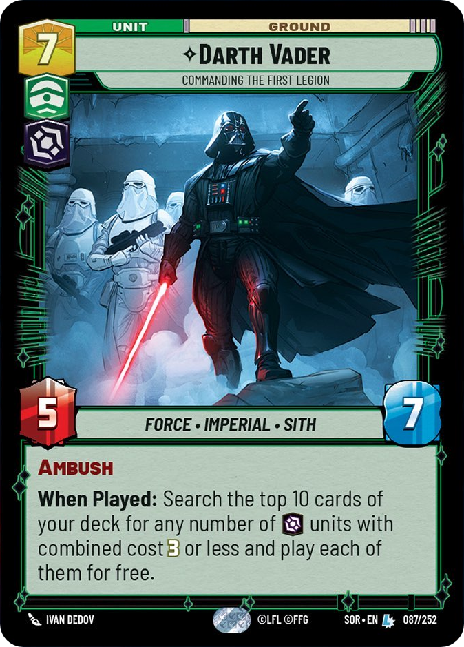 Darth Vader - Commanding the First Legion Spark of Rebellion | Star Wars | CardTrader