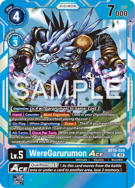 WereGarurumon Ace BT-15: Exceed Apocalypse | Digimon | CardTrader
