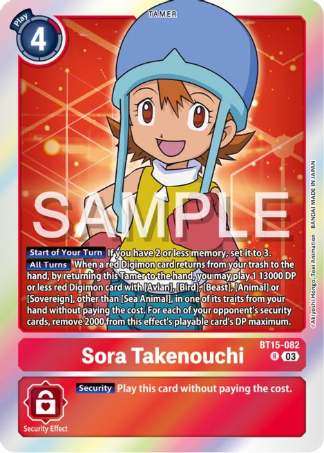 Sora Takenouchi BT-15: Exceed Apocalypse | Digimon | CardTrader