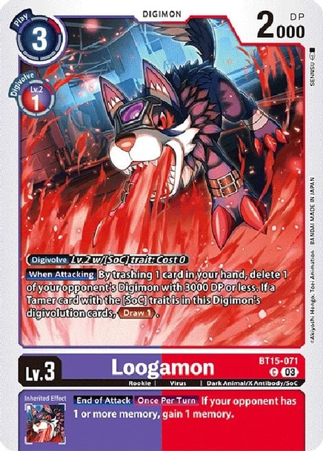 Loogamon BT-15: Exceed Apocalypse | Digimon | CardTrader