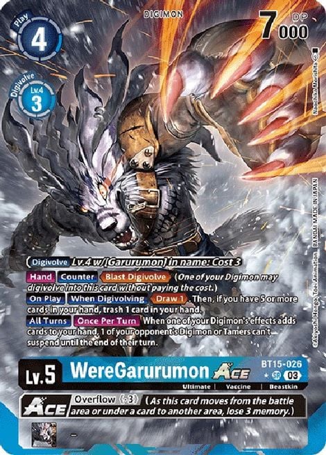 WereGarurumon Ace BT-15: Exceed Apocalypse | Digimon | CardTrader