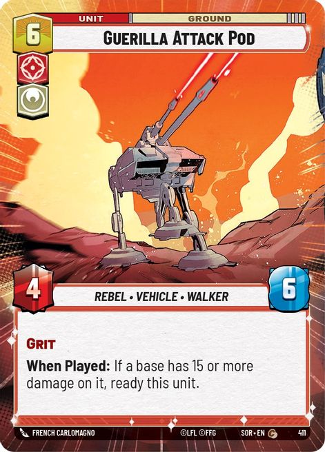 Guerilla Attack Pod Spark of Rebellion Variants | Star Wars | CardTrader