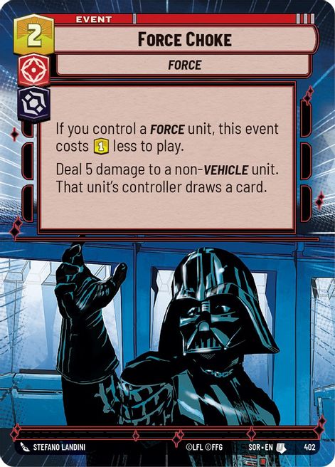 Force Choke Spark of Rebellion Variants | Star Wars | CardTrader