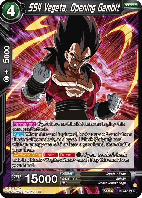 SS4 Vegeta, Opening Gambit Beyond Generations | Dragon Ball Super ...