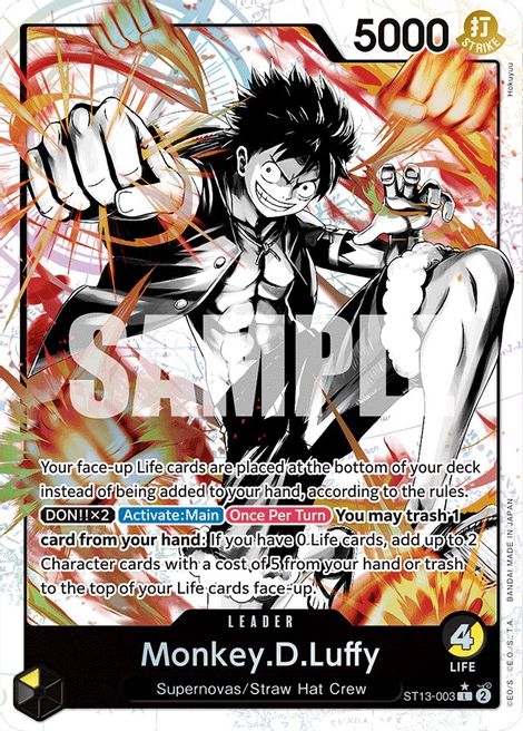 Monkey.D.Luffy ST-13: Ultra Deck - The Three Brothers | One Piece ...