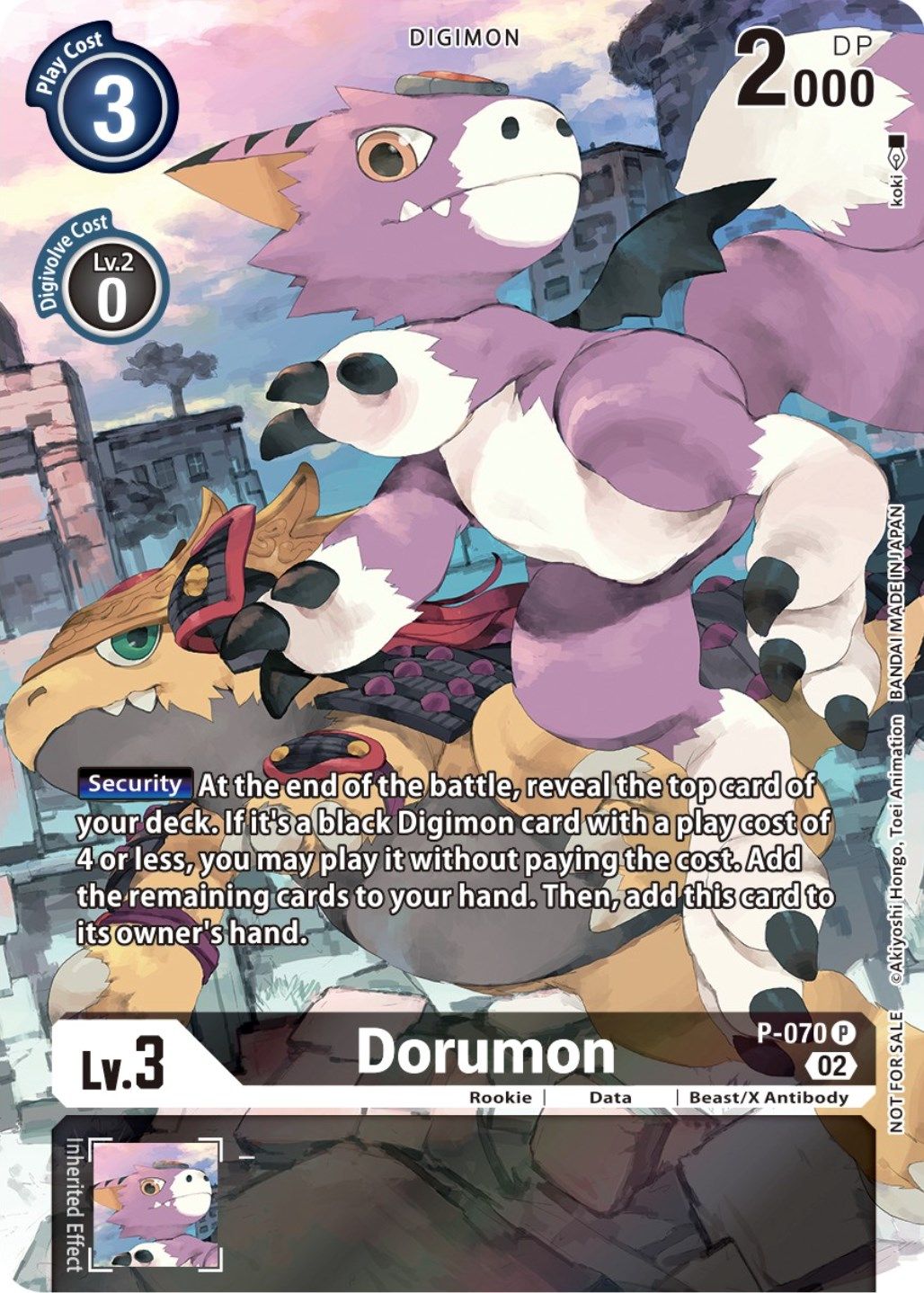 Dorumon Official Tournament Pack Events | Digimon | CardTrader