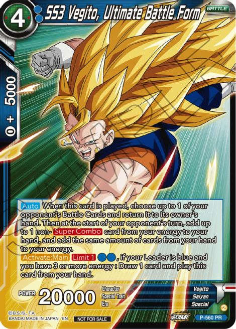 SS3 Vegito, Ultimate Battle Form Promo | Dragon Ball Super | CardTrader