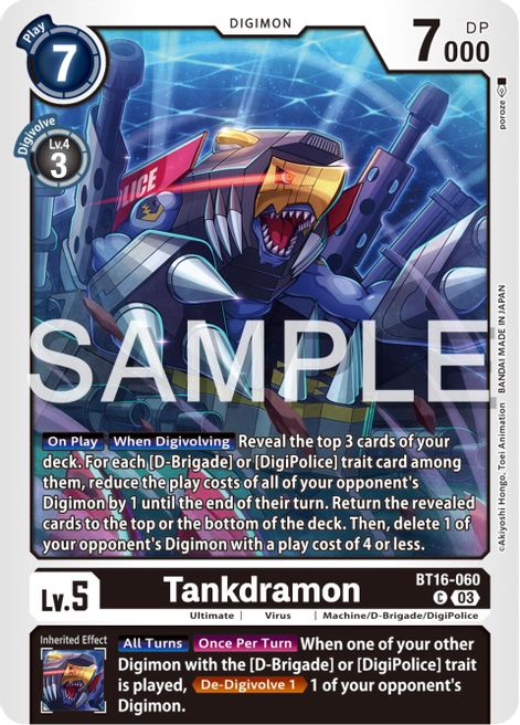 Tankdramon BT-16: Beginning Observer | Digimon | CardTrader