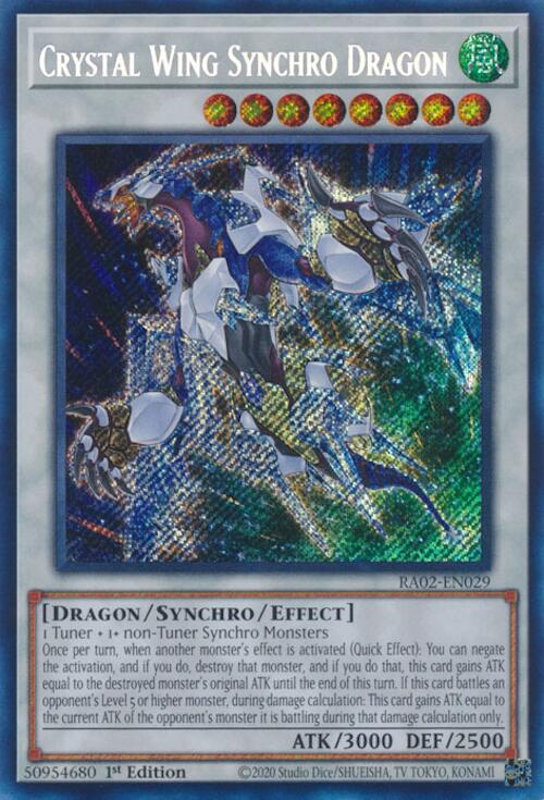 Crystal Wing Synchro Dragon 25th Anniversary Rarity Collection II | Yu ...