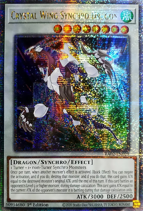 Crystal Wing Synchro Dragon 25th Anniversary Rarity Collection II | Yu ...