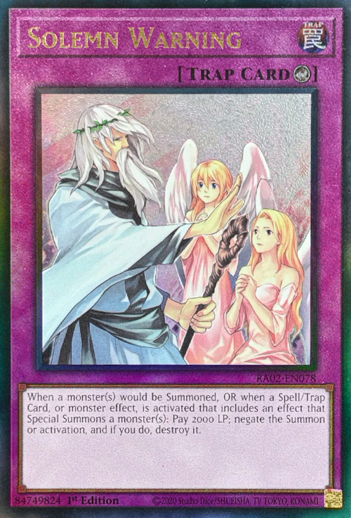 Solemn Warning 25th Anniversary Rarity Collection II | Yu-Gi-Oh ...