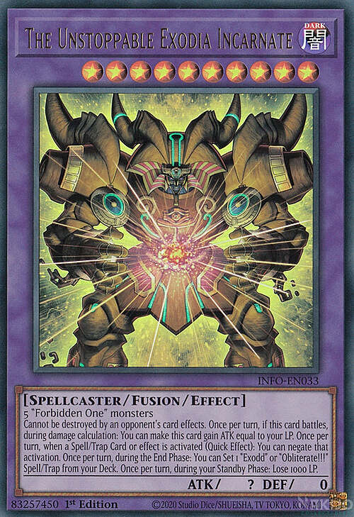 The Unstoppable Exodia Incarnate The Infinite Forbidden | Yu-Gi-Oh! | CardTrader