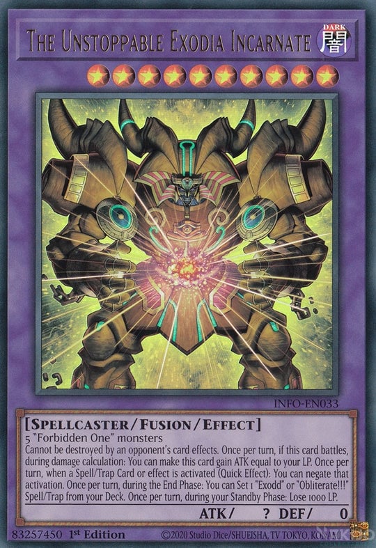 The Unstoppable Exodia Incarnate The Infinite Forbidden | Yu-Gi-Oh! | CardTrader