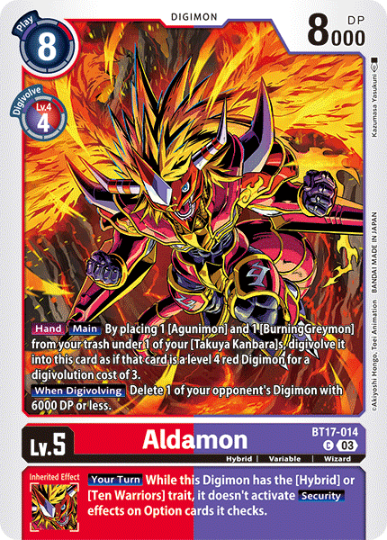 Aldamon BT-17: Secret Crisis | Digimon | CardTrader
